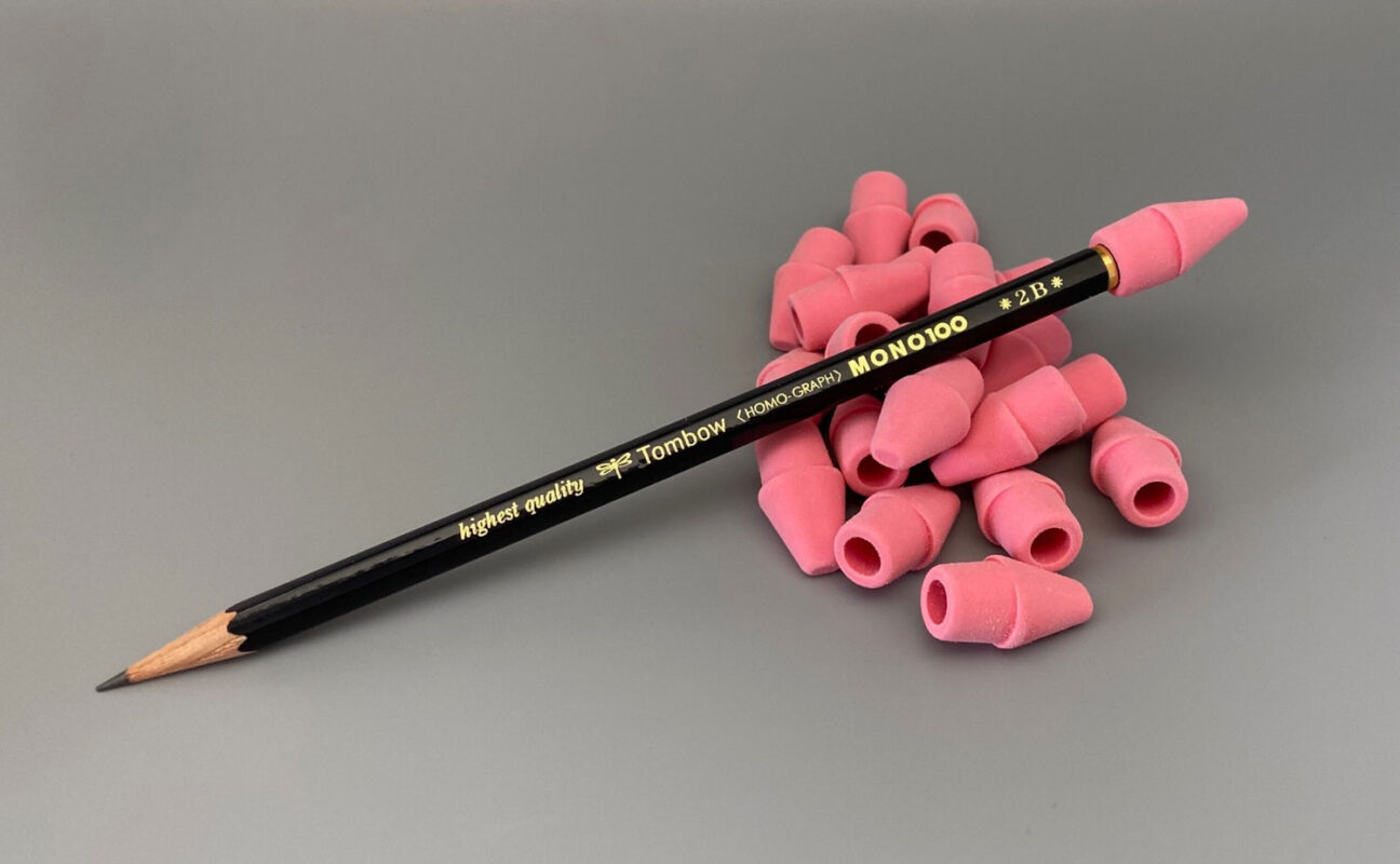 Pink Pearl Eraser - Papermate Arrowhead Eraser Cap - Pencilly Australia